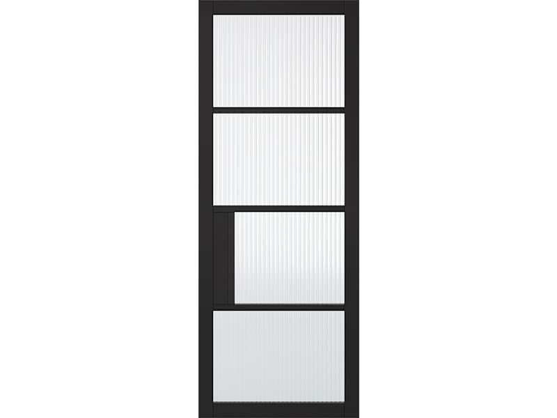 BLACK CHELSEA 4L REEDED GLASS INTERNAL DOOR | Magnet