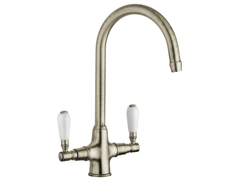 Swan Traditional Brushed Nickel Lever Tap | Magnet