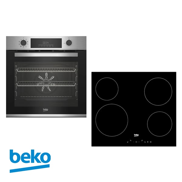 Beko Pyrolytic Oven & Touch Control Ceramic Hob Pack