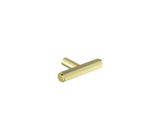 Knurled Satin Brass T-Knob | Magnet