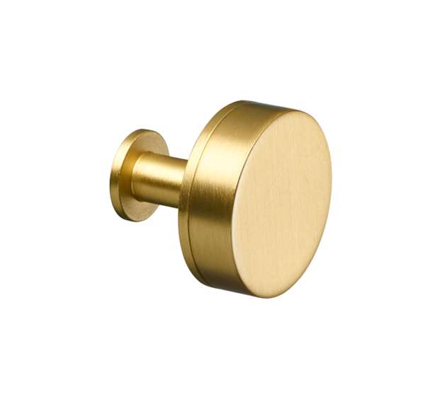 Hampstead Satin Brass Knob | Magnet