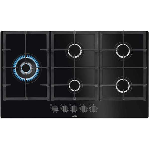 AEG Built-in 90cm Gas on Glass Hob HKB95820NB | Magnet