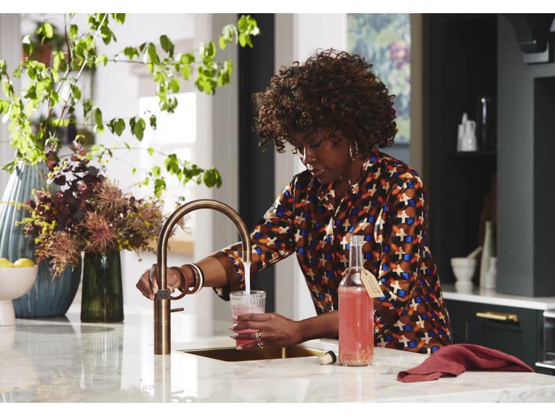 Quooker Fusion Round Brass 3in1 Boiling Water Tap