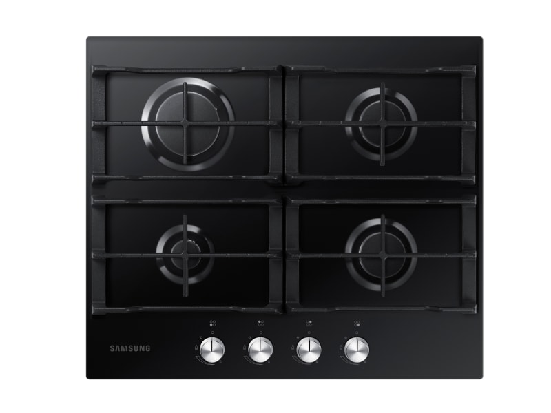 Samsung NA64H3000AK/U1 4 Burner Gas Hob with Cast Iron Grates | Magnet