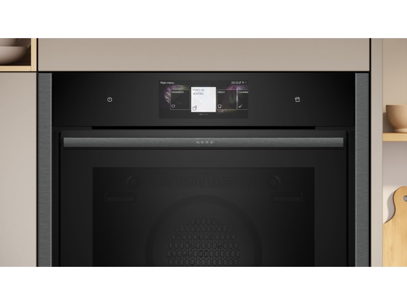 Neff N90, B64VT73G0B Built-in oven with added steam function, 60 x 60 cm, Graphite-Grey | Magnet