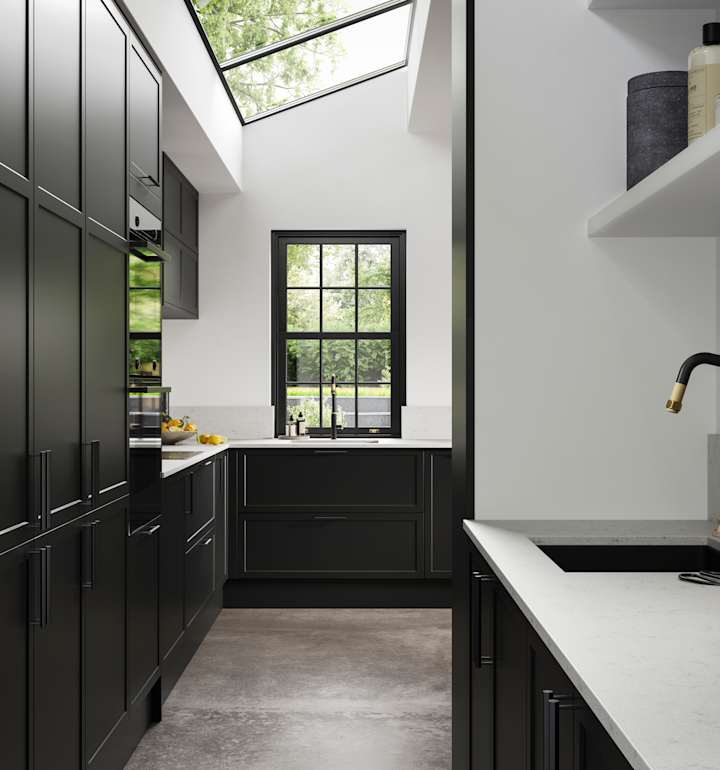 Black kitchen cabinets store