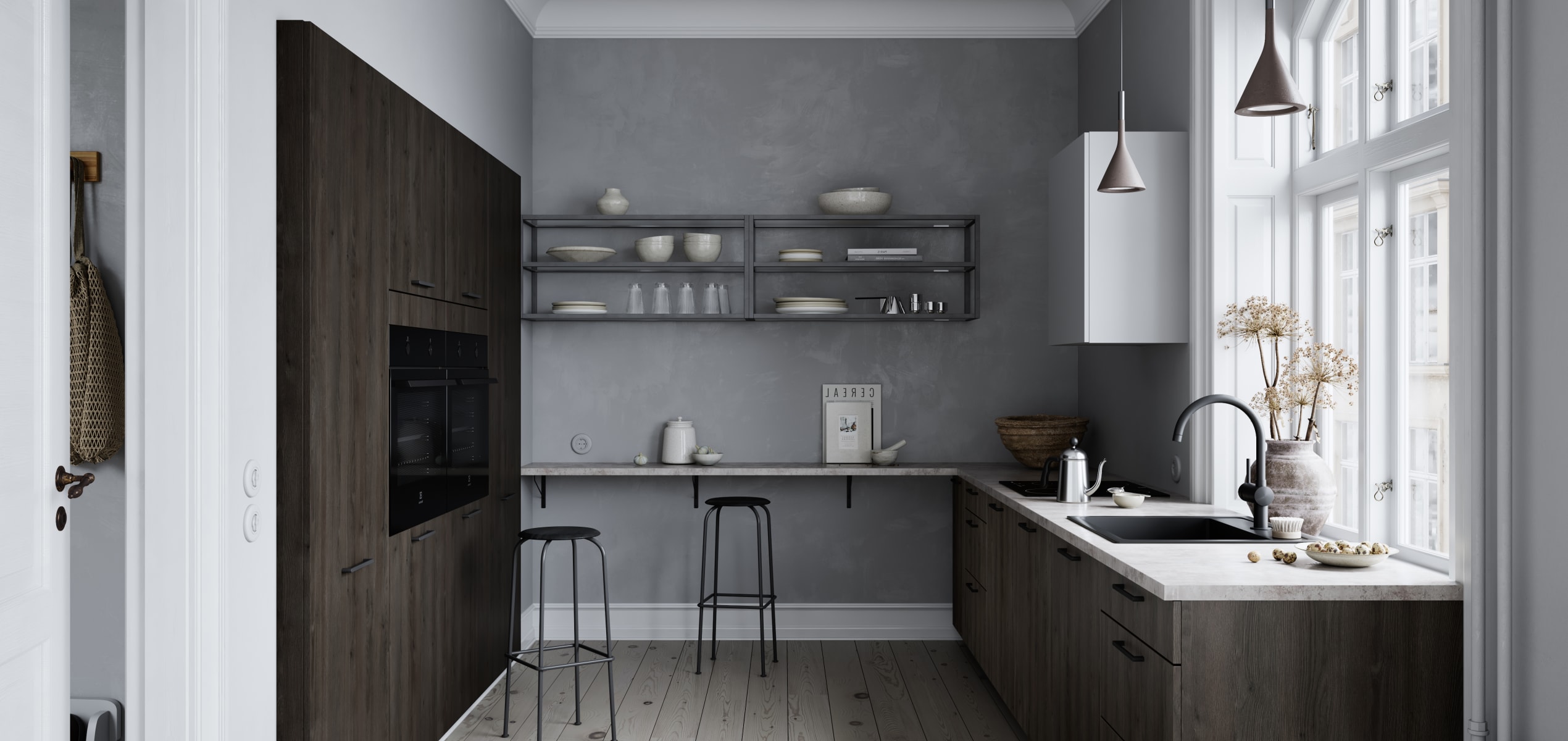 Mood: Exquisite Dark Kitchen | HTH