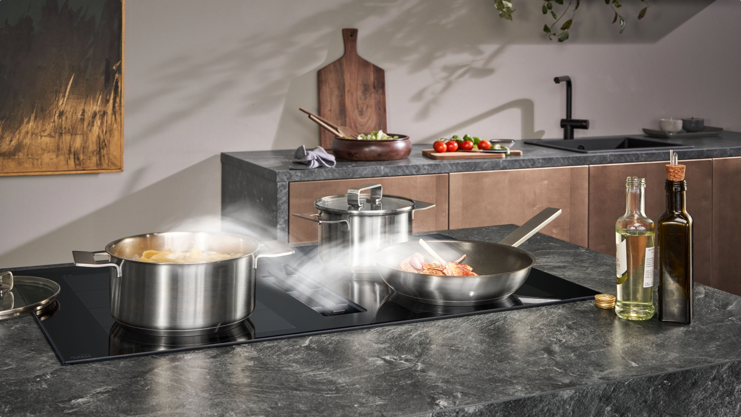 Siemens induction hob with extractor store